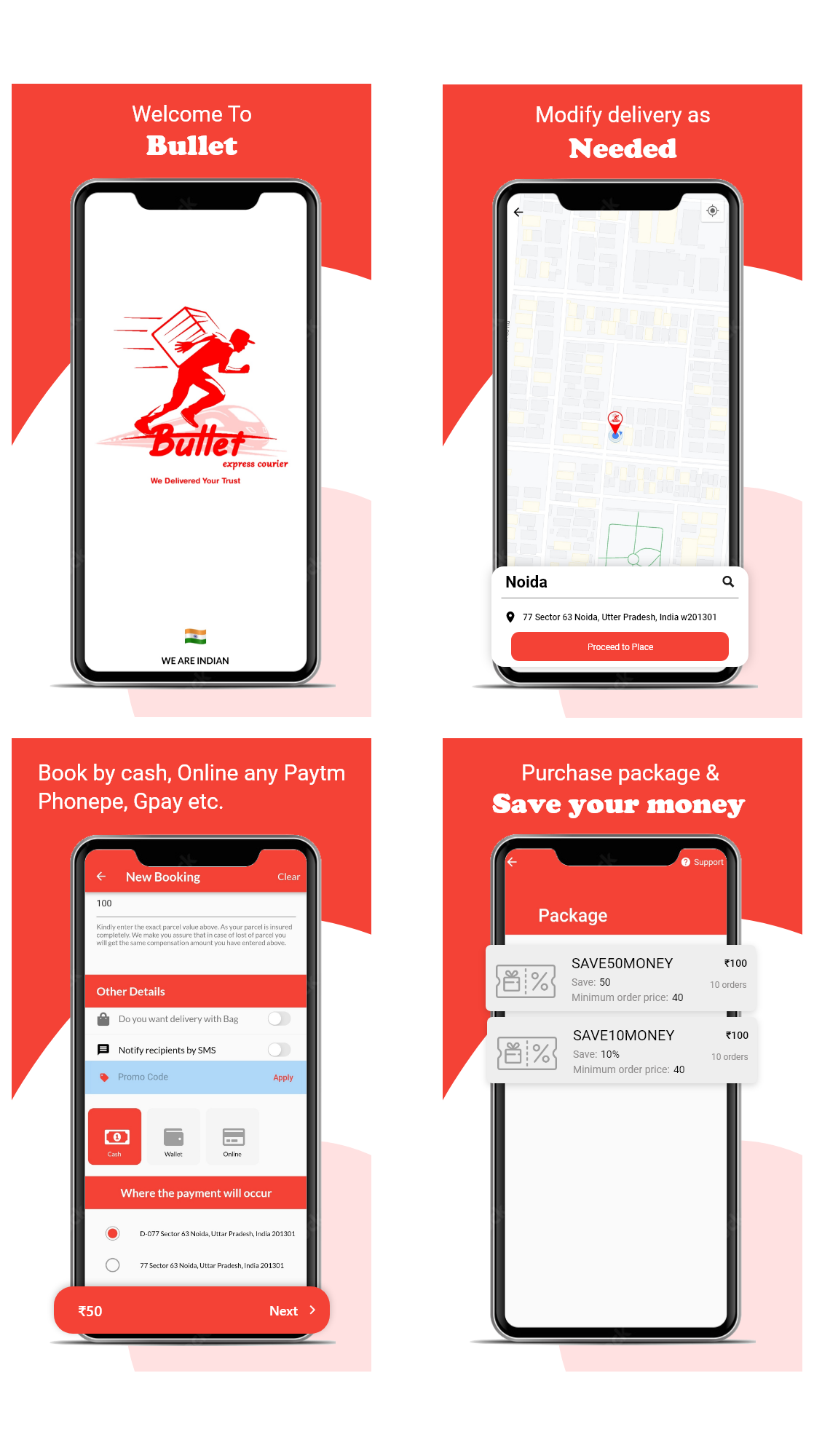 Bullet Package Delivery App - Digital Kranti India